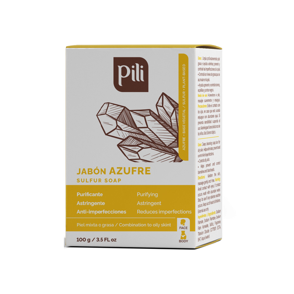 Jabón Facial de Azufre PILI 100g - Beauty Be